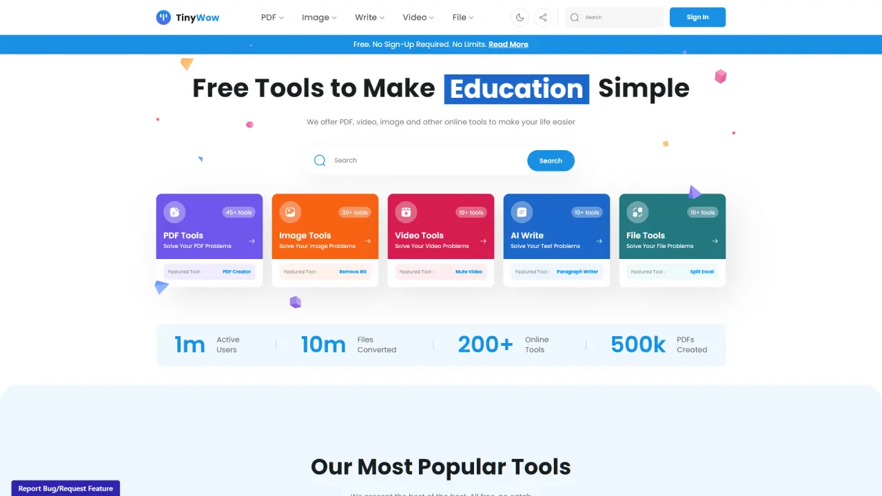 TinyWow: Free AI Tool for Simplifying Your Daily Digital Tasks